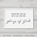 Whatever You Do, Do It All For The Glory Of God SVG – Origin SVG Art