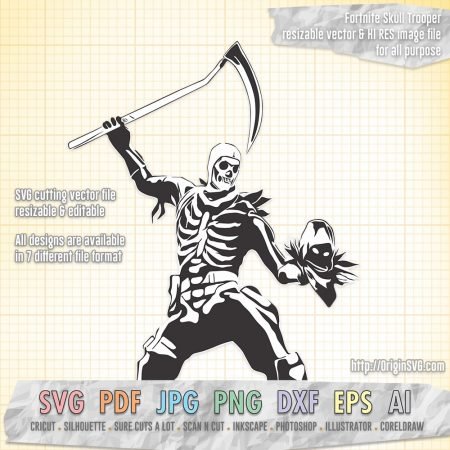 Fortnite Skull Trooper – Sticker SVG cut files printable wall ...