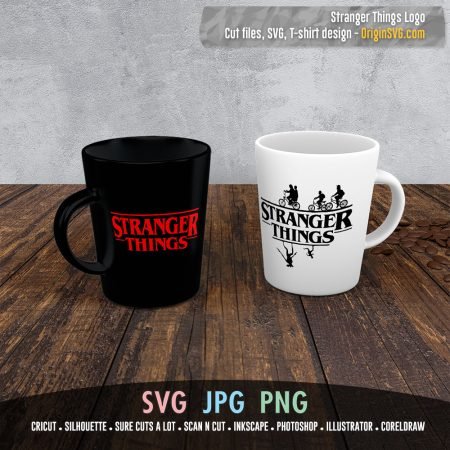 Stranger Things Title Logo 3 in 1 – Stencil cut files T-shirt design ...