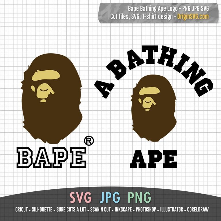 A Bathing Ape Logo Bape Logo Monkey Head SVG Cut File – Origin SVG Art