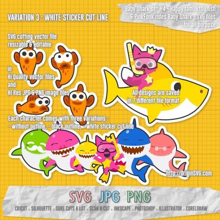 Baby Shark Set 4 – Happy Shark Family, Little Fishes, Pinkfong Rides ...