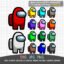 Among Us Character and Dead Body all Colors SVG – Origin SVG Art