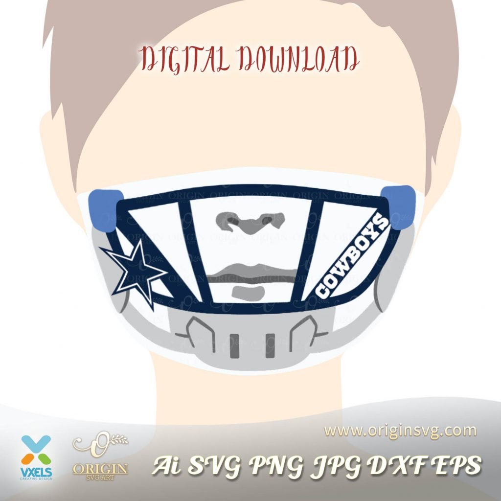 Dalas Cowboy Mega Bundle SVG NFL Lovers Mask Logo and Vector Graphics ...