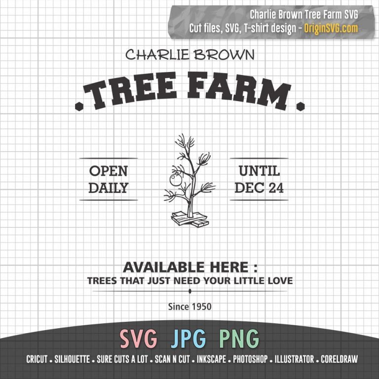 Charlie Brown Tree Farm SVG Cut files Snoopy Peanut – Origin SVG Art