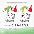 Days Til Christmas Countdown Grinch Hand holding ornament SVG – Origin ...