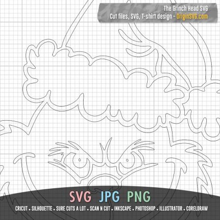 Grinch Head SVG – Origin SVG Art