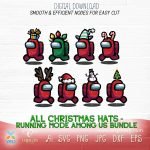 All Christmas Among Us with Hats all character colors Running version ...