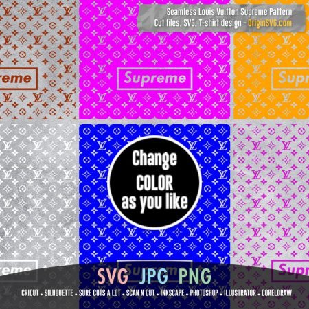L and V Pattern – Supreme and Seamless Pattern Supreme – Origin SVG Art
