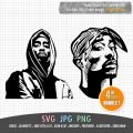 Tupac Shakur Portrait Bundle 4 in 1 SVG 2Pac – Origin SVG Art