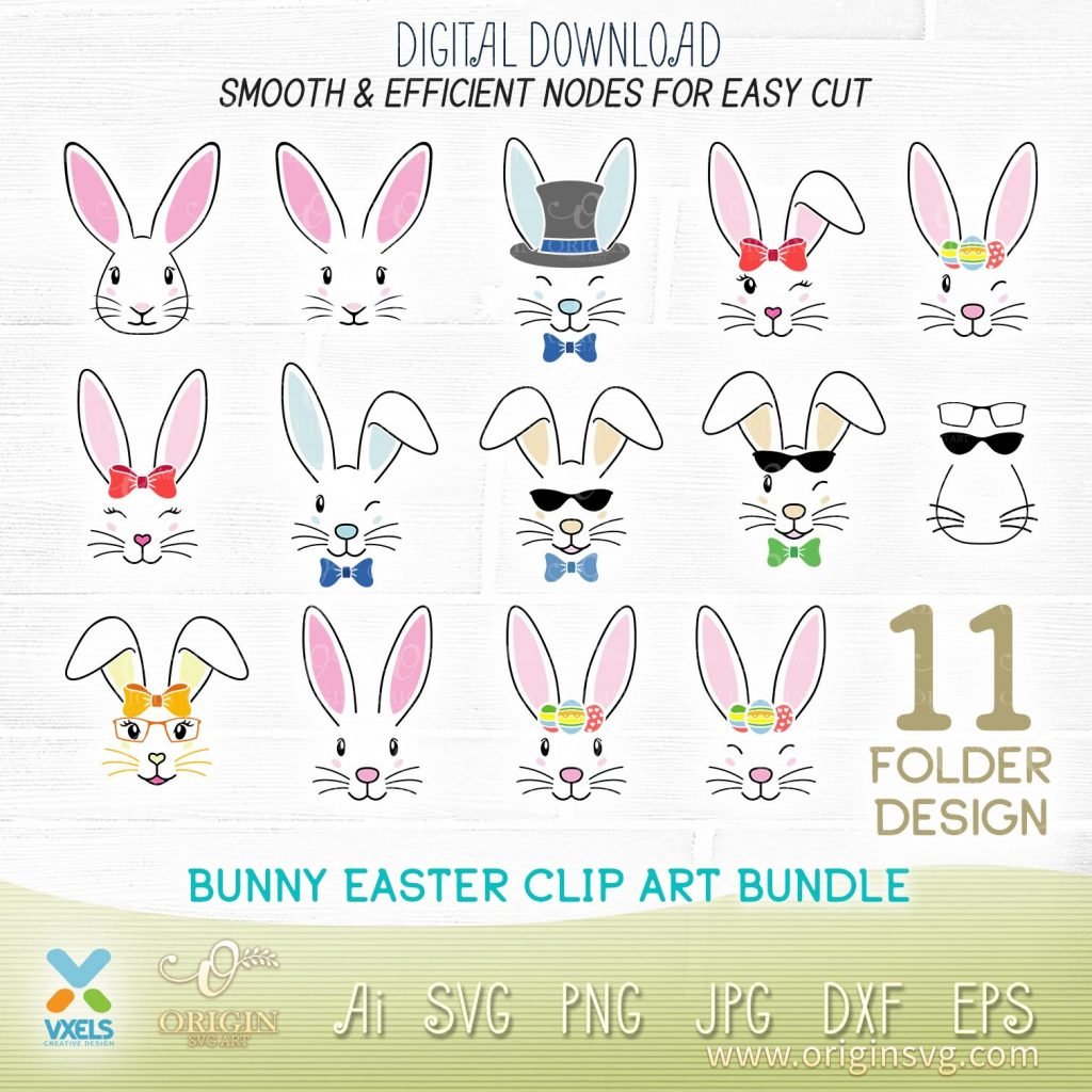 Easter Bunny SVG Cutting File | Rabbit T Shirt / Costume Vector Design ...