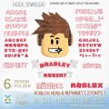 Roblox Head SVG Alphabet Fonts Vector Graphic Roblox Logo Face with ...