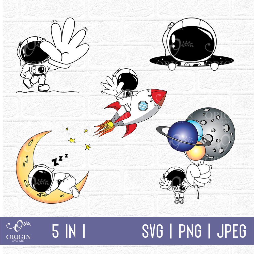 Astronaut Svg Cut Files Space Svg Rocket Svg Space Shuttle