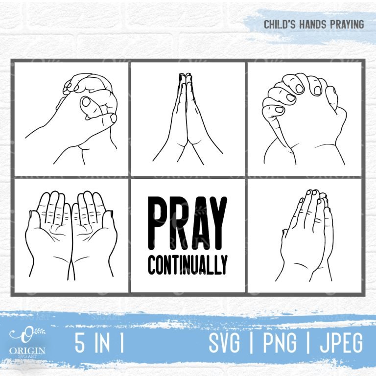 Child’s Hands Praying, Pray Continually SVG – Origin SVG Art