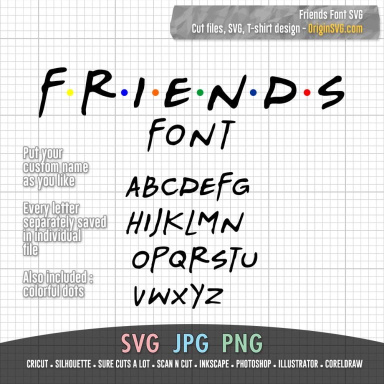 Friends Font Alphabet SVG – Origin SVG Art
