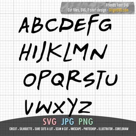 Friends Font Alphabet SVG – Origin SVG Art