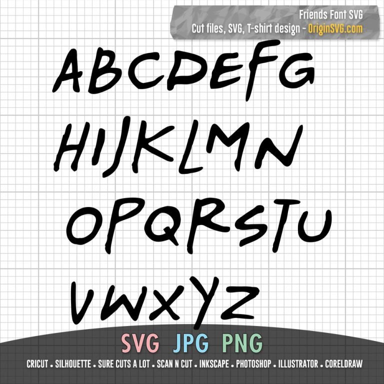 Friends Font Alphabet SVG – Origin SVG Art