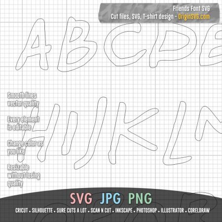 Friends Font Alphabet SVG – Origin SVG Art