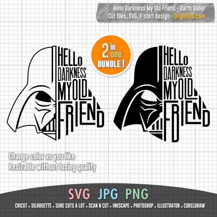 Darth Vader Star Wars Hello Darkness My Old Friend SVG – Origin SVG Art Darth Vader Star Wars Hello Darkness My Old Friend SVG – Origin SVG Art