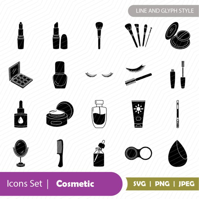 Cosmetic Icons Set – Origin SVG Art