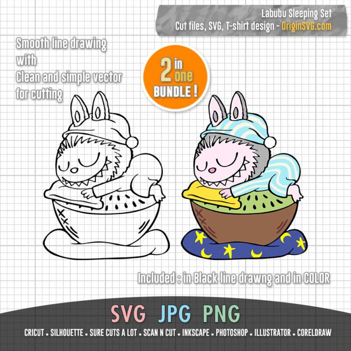 Labubu Good Night and Sleep Tight – Origin SVG Art