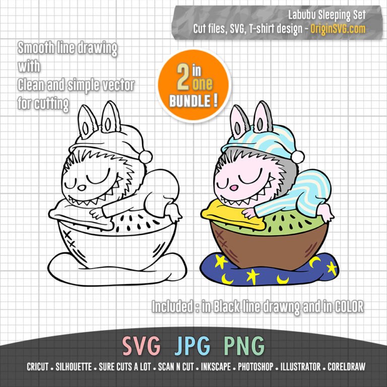 Labubu Good Night and Sleep Tight – Origin SVG Art