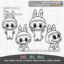 Labubu and Zimomo Bundle – The Monsters SVG – Origin SVG Art
